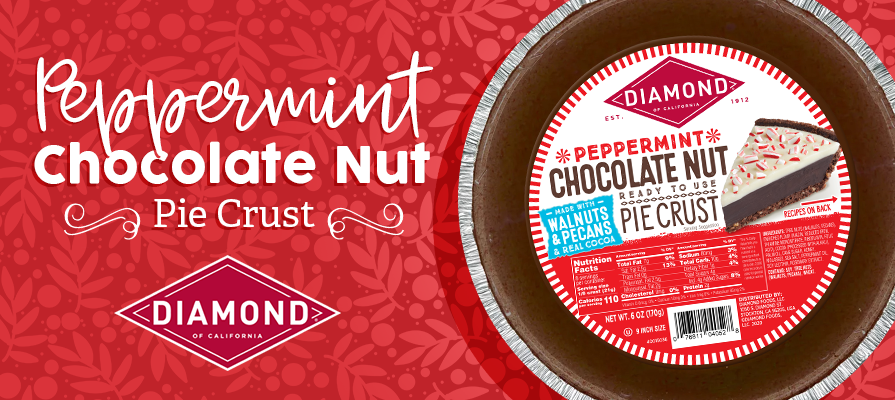 Diamond of California Launches Peppermint Chocolate Nut Pie Crust at ...