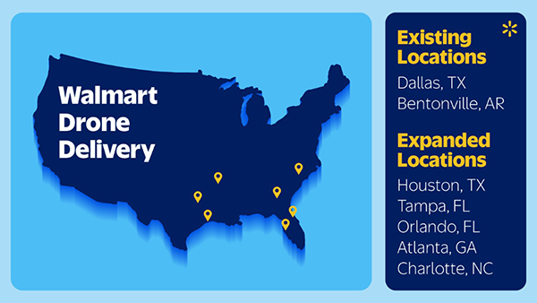 Walmart Takes Flight With Drone Delivery Expansion to Five New Cities ...